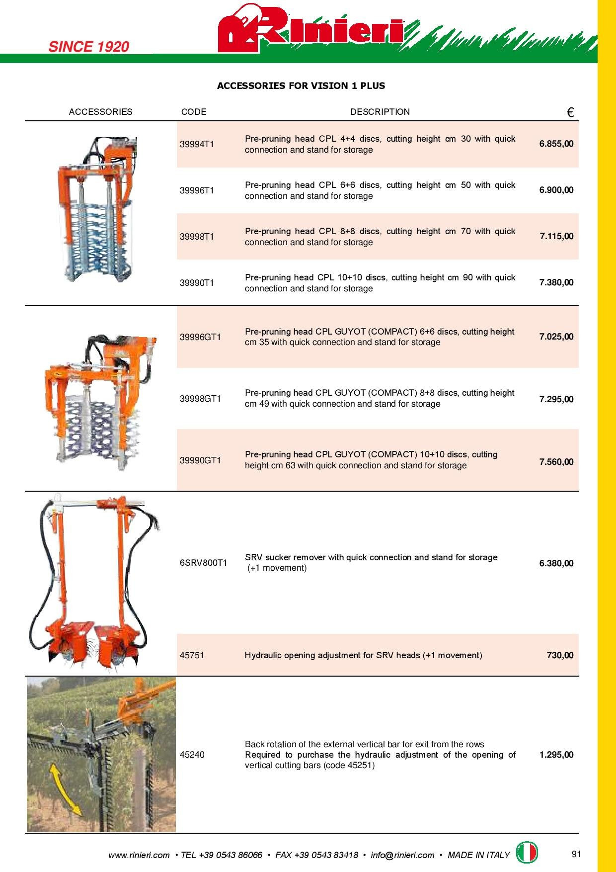 RINIERI CRL VISION-1 PLUS CUTTING MACHINE - Fialhostore