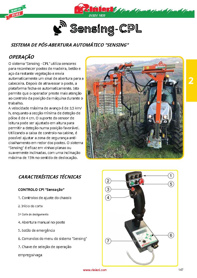 RINIERI CPL PRE-PRUNER IN CHASSIS CPL TOWER 1 PLUS WITH SENSING SISTEM ...