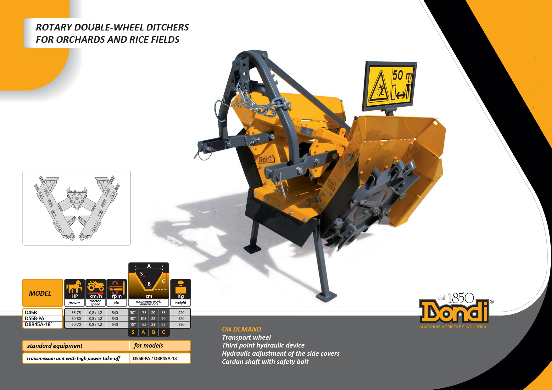 DOUBLE-WHEEL DITCHERS FOR ORCHARDS AND RICE FIELDS - Fialhostore