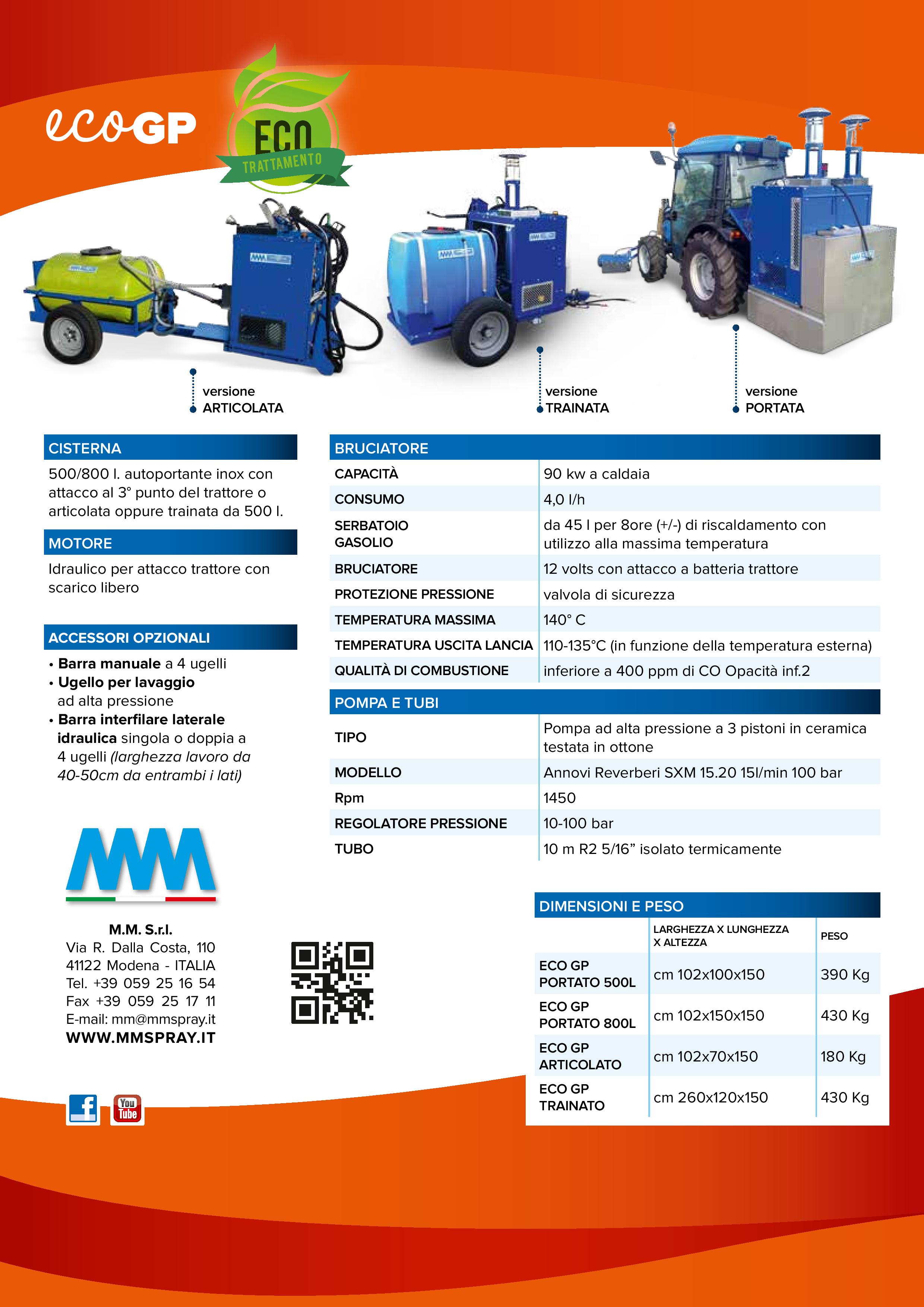 ECO STEAM WEEDING MACHINE ECO GP 500-800L INOX - Fialhostore