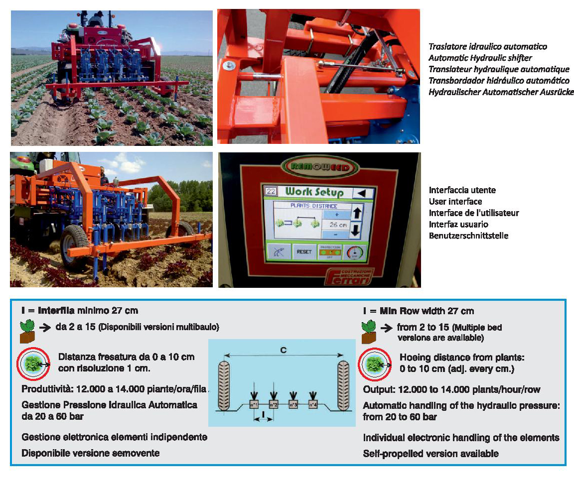 AUTOMATIC HOE INTER ROW AND INTER PLANT FERRARI REMOWEED - Fialhostore