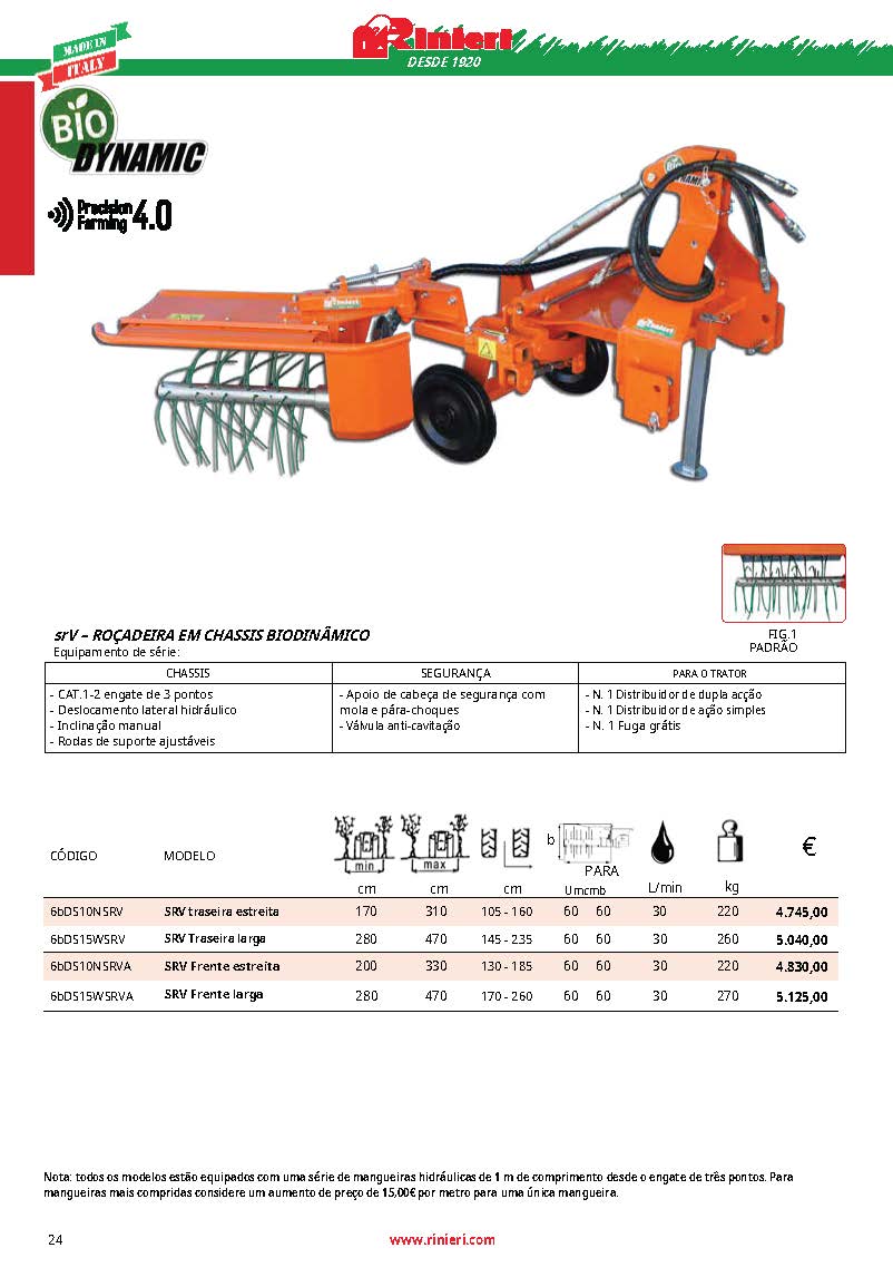 INTERCEPAS DESBROTADORA EM CHASSI BIO-DYNAMIC RINIERI SRV SIMPLES ...