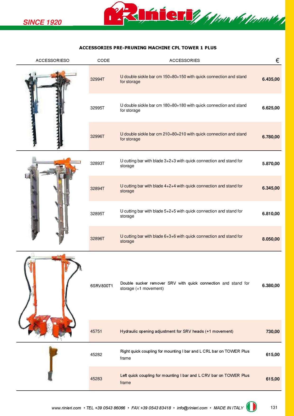 RINIERI CPL PRE-PRUNER IN CHASSIS CPL TOWER 1 PLUS - Fialhostore